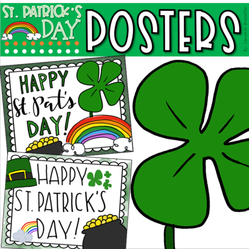 St. Patrick's Day March Posters for Bulletin Boards Classroom Signs ...