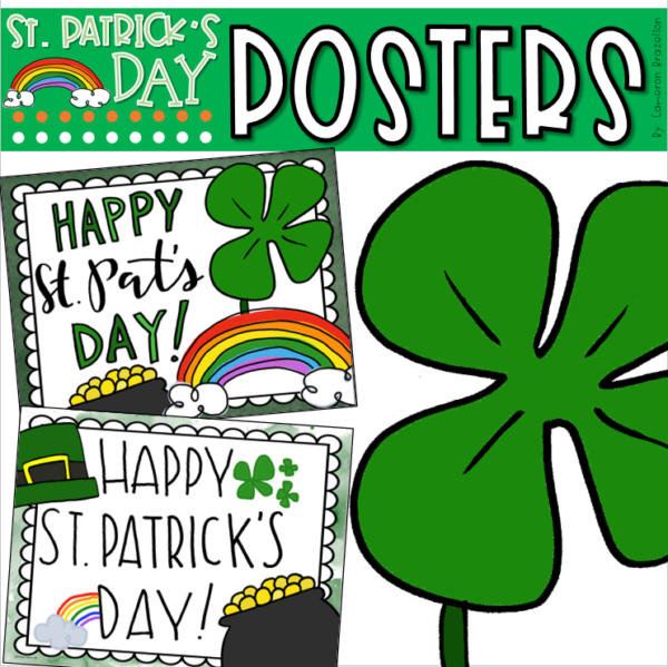 St. Patrick's Day March Posters for Bulletin Boards Classroom Signs ...