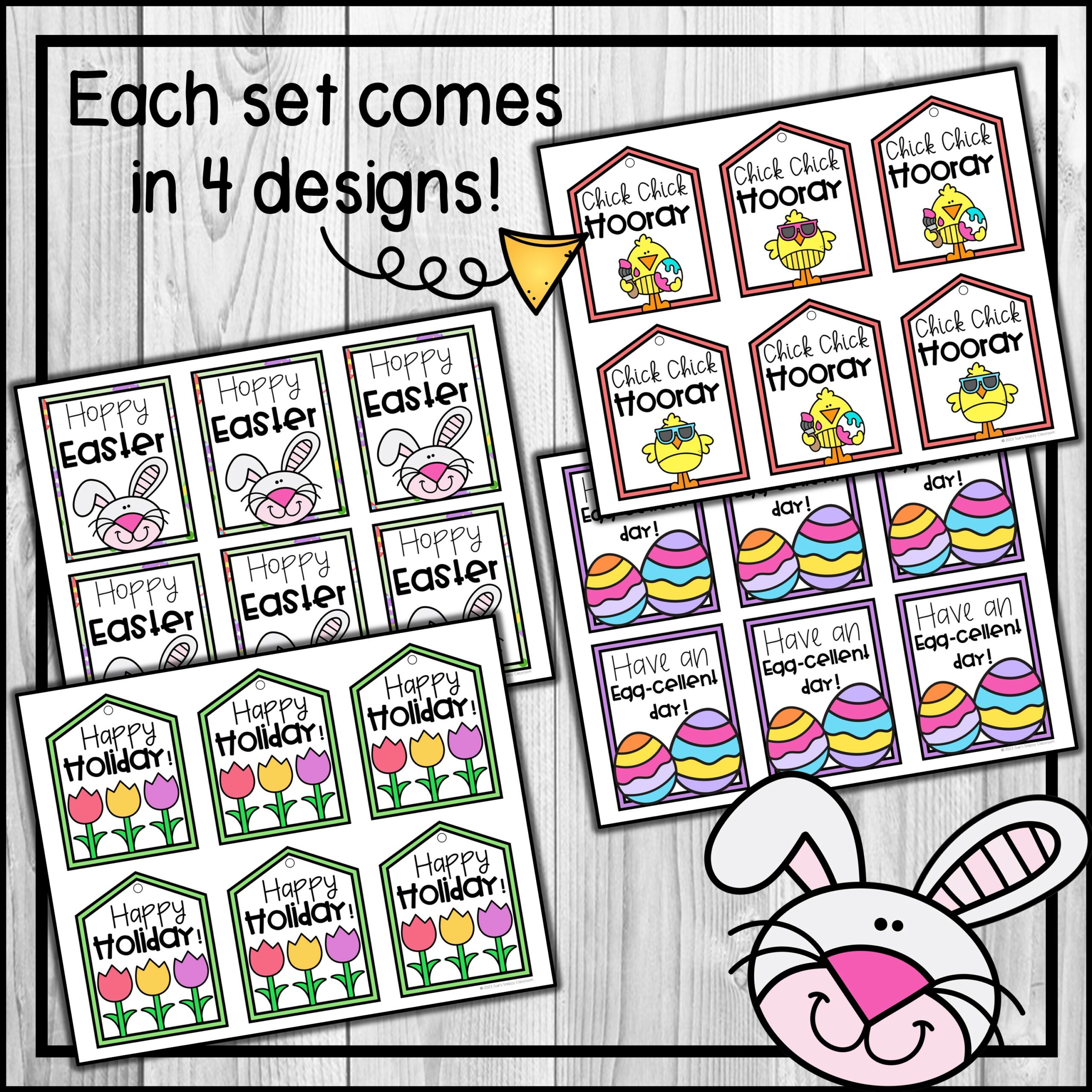 Easter Holiday Themed Gift Tags | Easter Treat Bag Tags and Labels ...