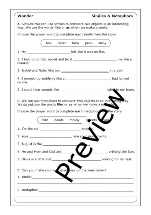 R. J. Palacio "Wonder" worksheets | Made By Teachers
