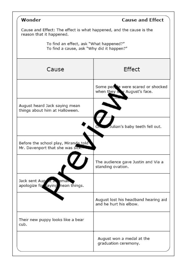 R. J. Palacio "Wonder" worksheets | Made By Teachers