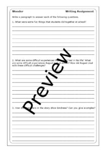 R. J. Palacio "Wonder" worksheets | Made By Teachers