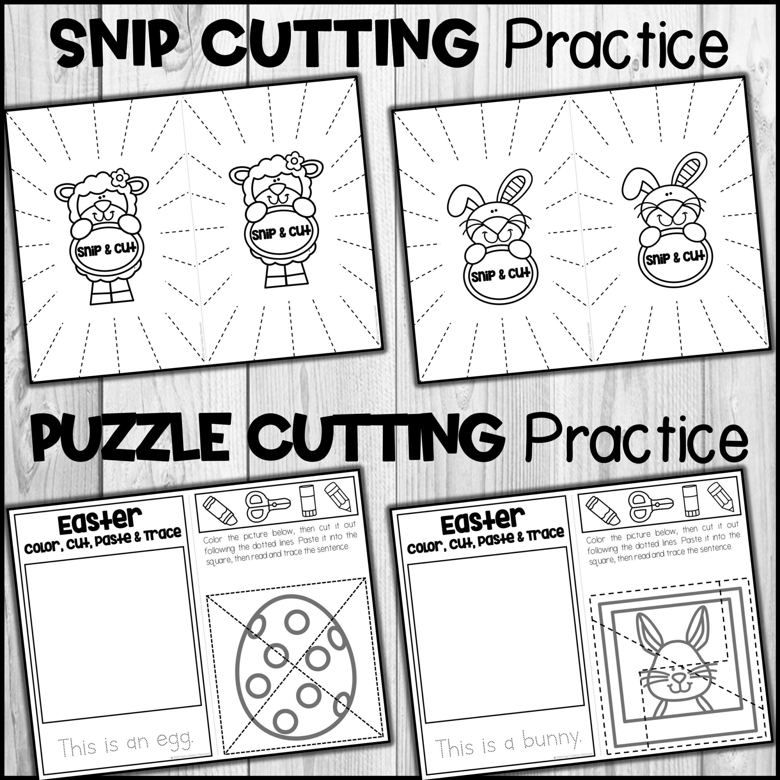 Easter Scissor Skills Cutting Practice | No-prep Fine Motor Skills ...