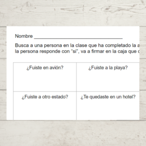 Busca a alguien - Spanish PRETERITE Mi última vacación speaking ...