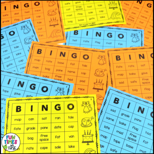 Long and Short Vowel BINGO Games: Short a vs Long a-e No Prep Phonics ...