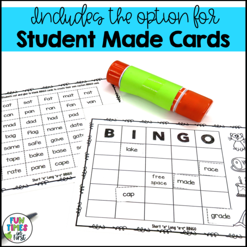 Long and Short Vowel BINGO Games: Short a vs Long a-e No Prep Phonics ...