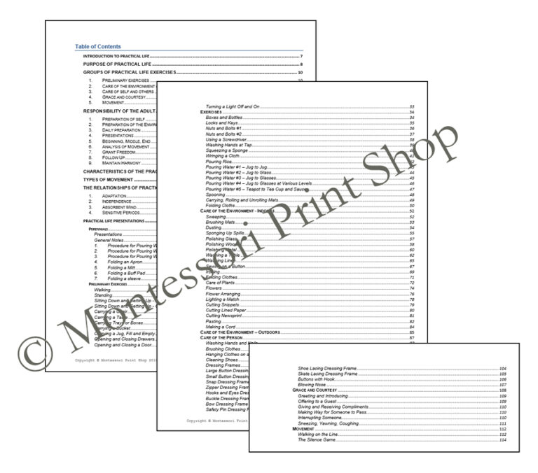 Primary Montessori Teaching Manuals Bundle (2½-6 years old) | Made By ...