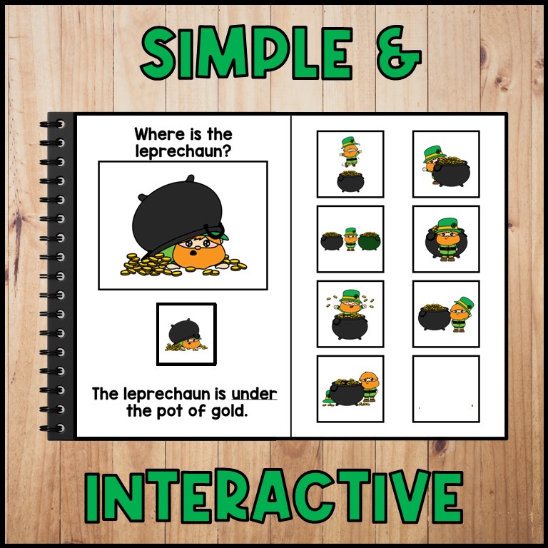 St. Patrick’s Day Prepositions Adapted Book and Flash Cards ...