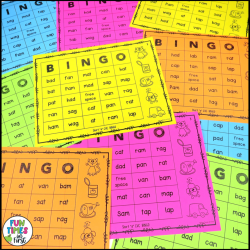 CVC BINGO Bundle | CVC Words | No Prep Phonics Games | Made By Teachers