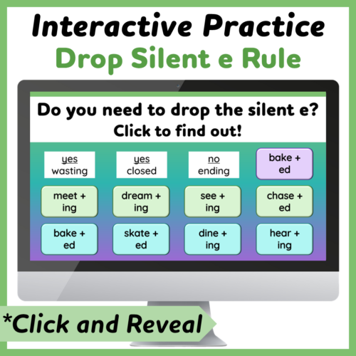 Double the Consonant, Drop Silent e Presentations & Print and Digital ...
