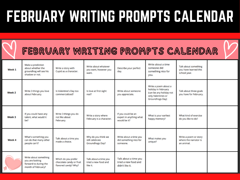 February Writing Prompts | Made By Teachers February Writing Prompts | Made By Teachers