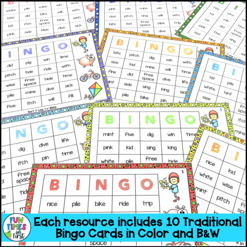 Long and Short Vowels Phonics Bingo Bundle | CVCe Words | No Prep ...