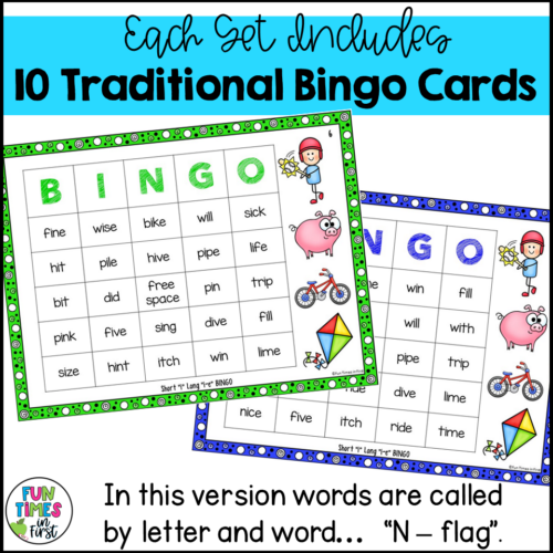 Long and Short Vowels Phonics Bingo Bundle | CVCe Words | No Prep ...
