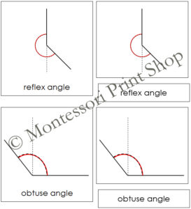 The Study of Angles 3-Part Cards - Montessori Elementary Geometry ...