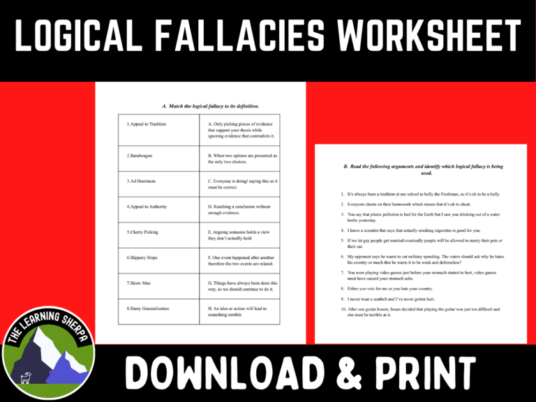 Logical Fallacies Worksheet | Made By Teachers