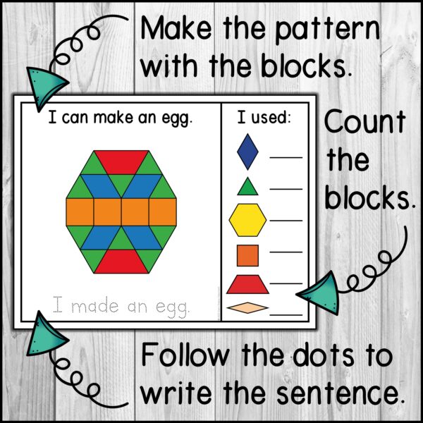Easter Pattern Block Mats | Easter Math Center | Shape Activity | Made ...