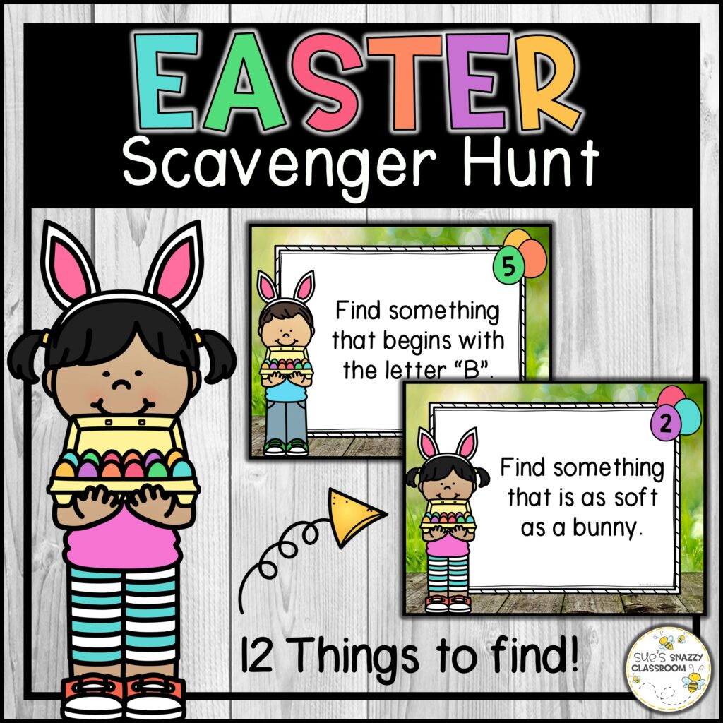 Digital Easter Themed Scavenger Hunt and Directing Drawing Activity ...