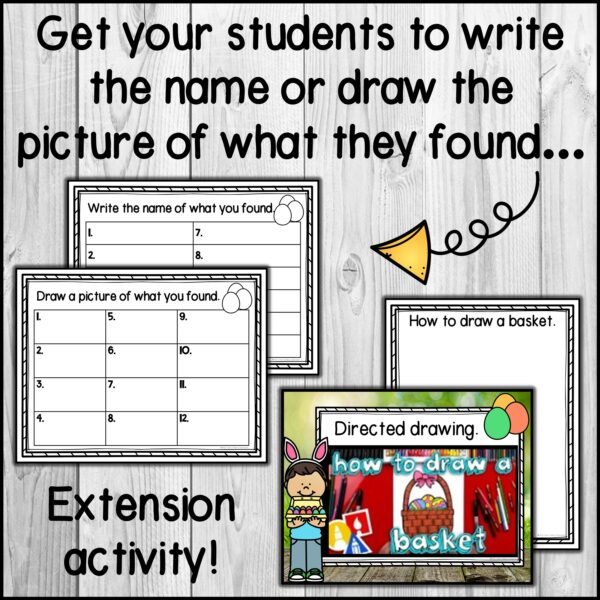 Digital Easter Themed Scavenger Hunt and Directing Drawing Activity ...