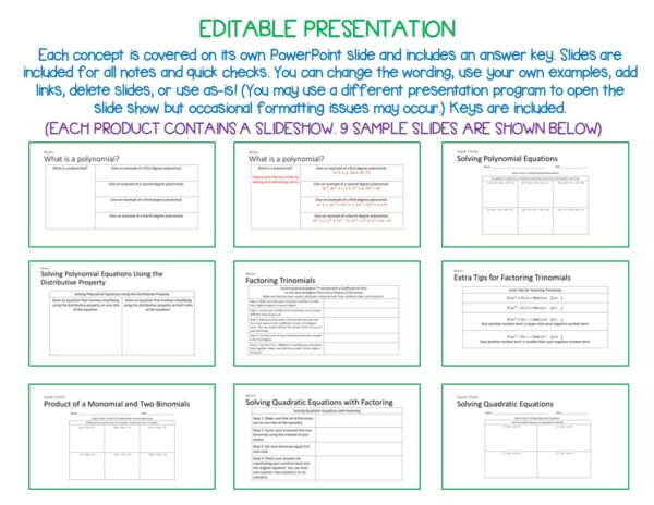 Algebra 1 Guided Notes, Presentation, and Interactive Notebook Bundle ...