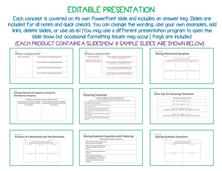 Algebra 1 Guided Notes, Presentation, and Interactive Notebook Bundle ...