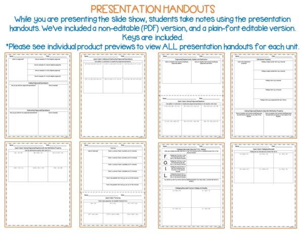 Algebra 1 Guided Notes, Presentation, and Interactive Notebook Bundle ...