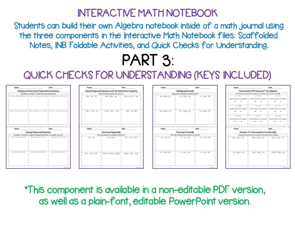 Algebra 1 Guided Notes, Presentation, and Interactive Notebook Bundle ...