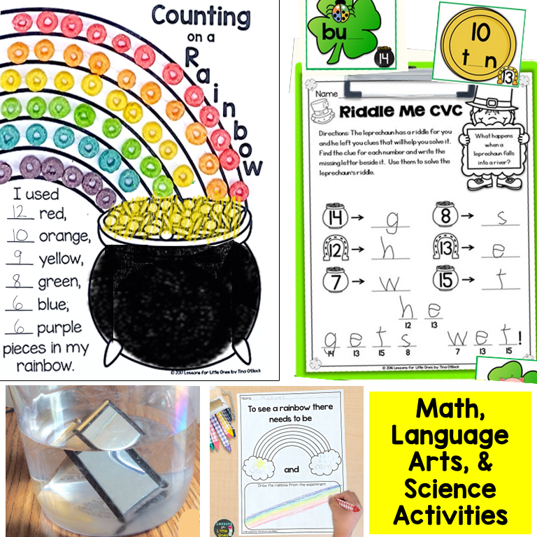 St. Patrick's Day Activities Crafts Math Science Language Arts ...