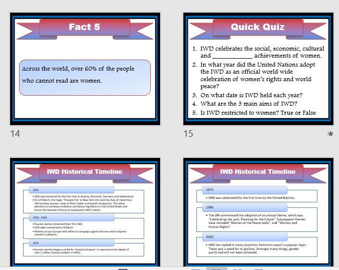 International Women's Day History Powerpoint presentation - editable ...