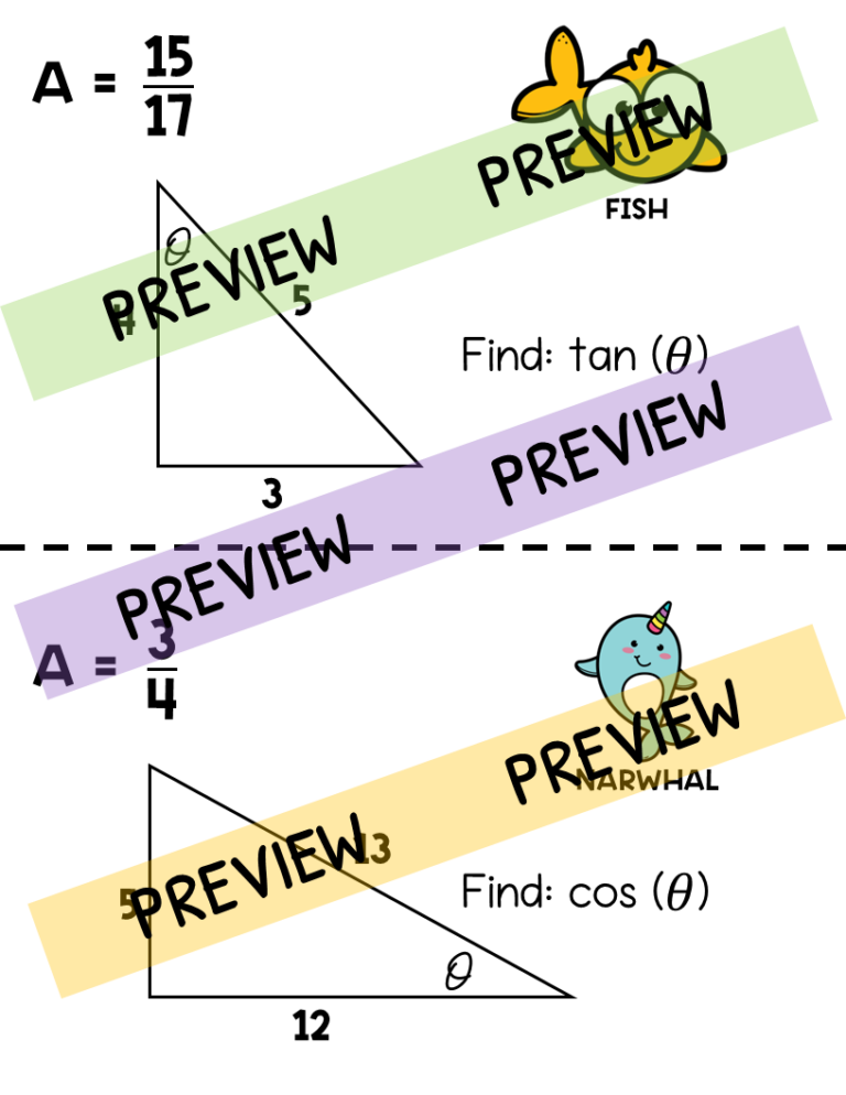 Trig Ratios Scavenger Hunt | Right Triangle Trigonometry Unit | Made By ...