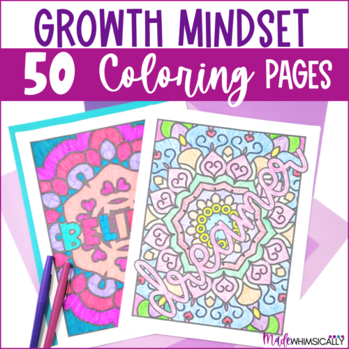 Growth Mindset Coloring Pages – Mindfulness Mandala Posters SEL | Made ...