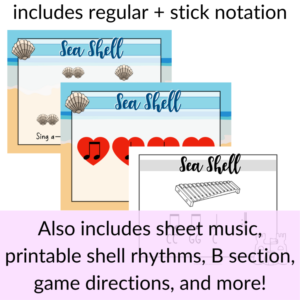 Sea Shell // Elementary Music Lesson on Google Slides for Half Note or ...