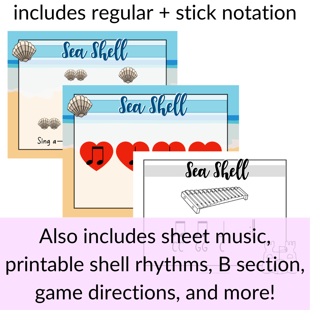 Sea Shell // Elementary Music Lesson on Google Slides for Half Note or ...