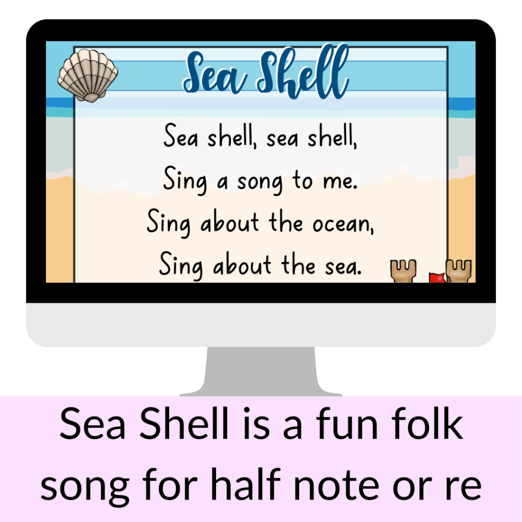 Sea Shell // Elementary Music Lesson on Google Slides for Half Note or ...
