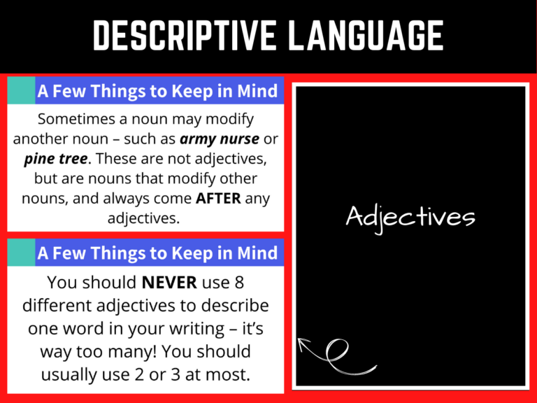 Descriptive Language: Adjective Metaphor and Simile | Made By Teachers