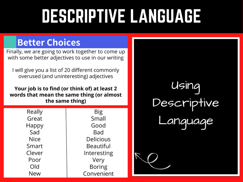 Descriptive Language: Adjective Metaphor and Simile | Made By Teachers