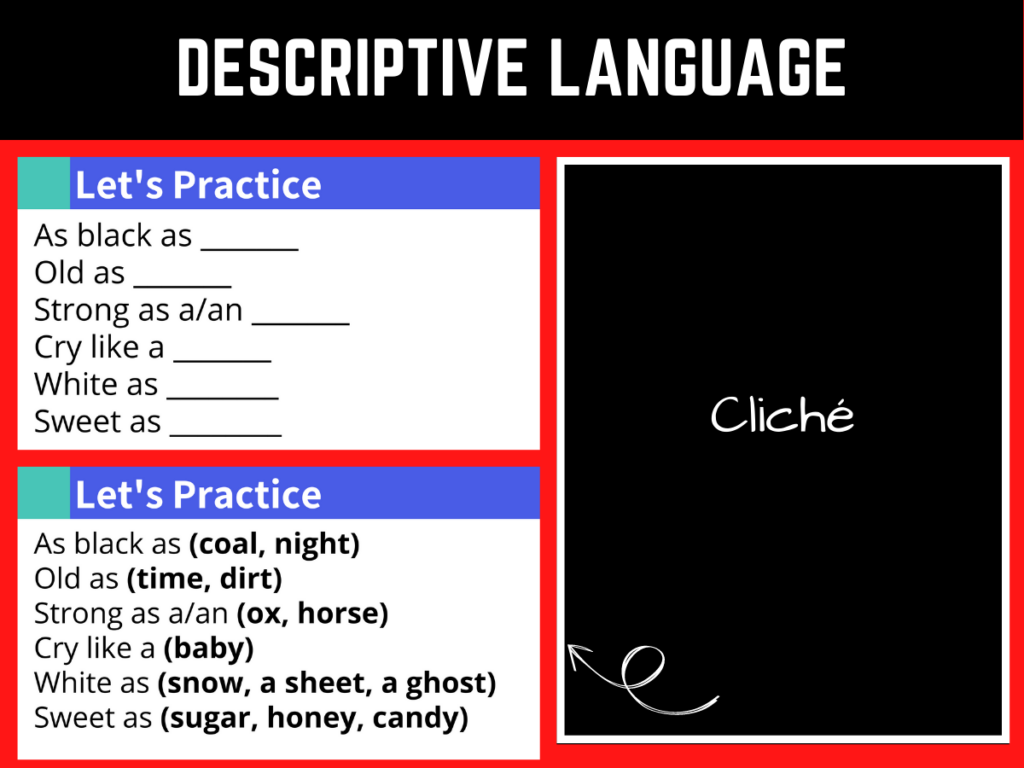 Descriptive Language: Adjective Metaphor and Simile | Made By Teachers
