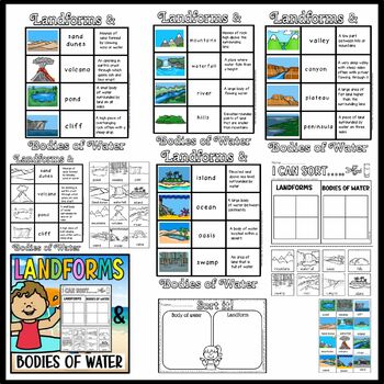 Landforms and bodies of water sort | Made By Teachers