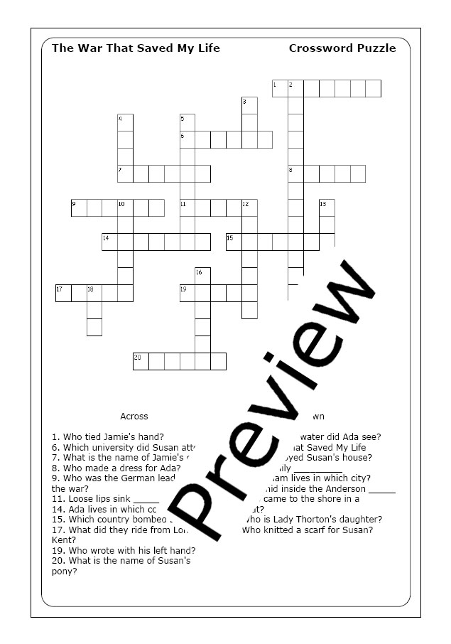 Kimberly Brubaker Bradley "The War That Saved My Life" worksheets ...