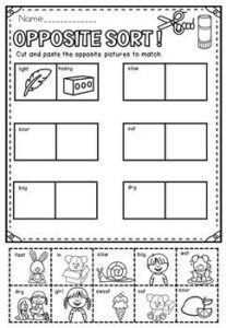 opposites worksheets | Made By Teachers