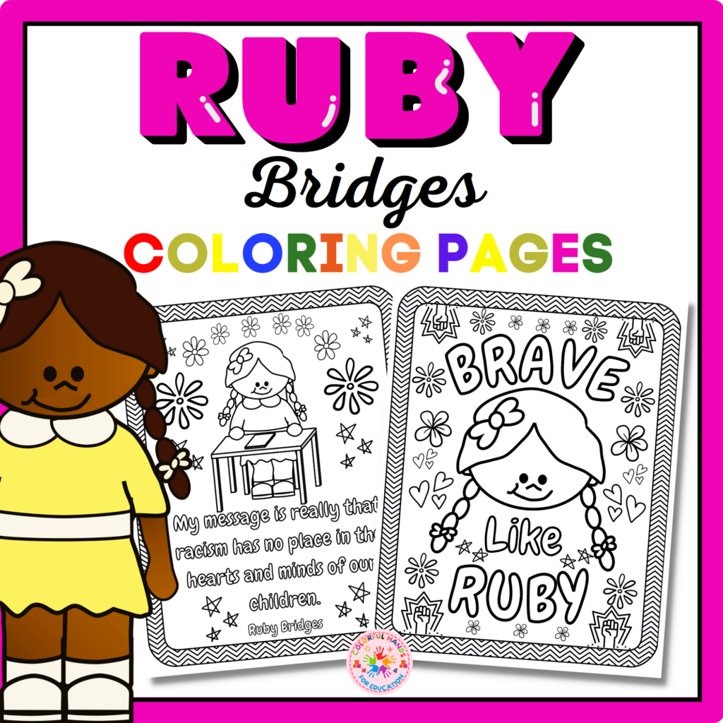 Ruby Bridges Coloring page-Women's History Month | Made By Teachers