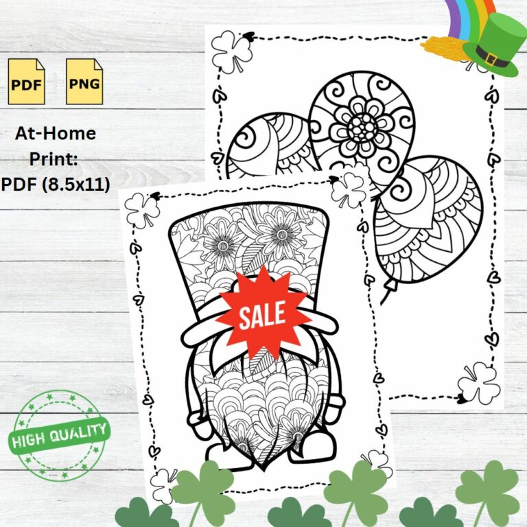 St Patrick's Day Zentangle, No Prep Mindfulness Coloring Pages | Made ...