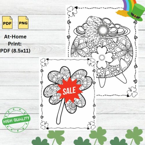 St Patrick's Day Zentangle, No Prep Mindfulness Coloring Pages | Made ...