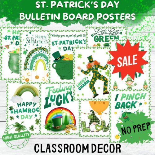 Colorful St. Patrick's Day Posters /Bulletin Board Borders,Classroom ...