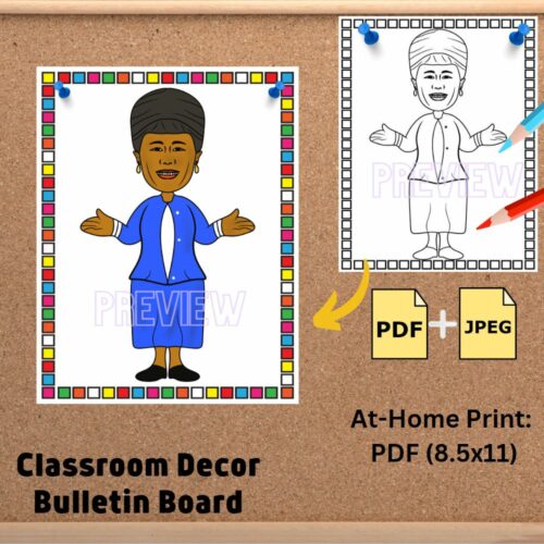 Maya Angelou Activities-Women’s History Month Bulletin Board Colored ...