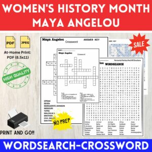 Maya Angelou Activities-Women’s History Month Bulletin Board Colored ...