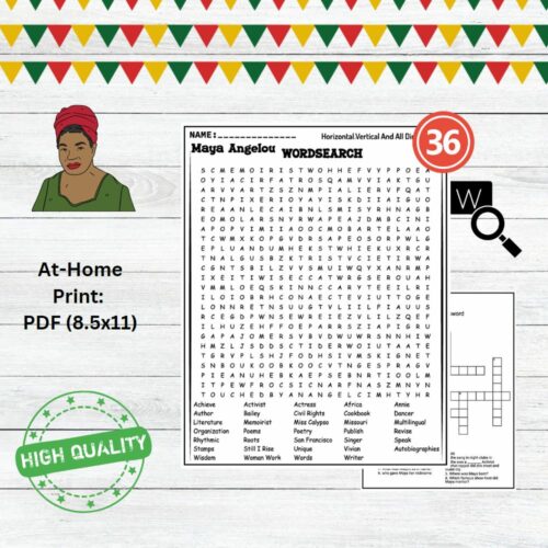 Maya Angelou Activities-Women’s History Month Bulletin Board Colored ...