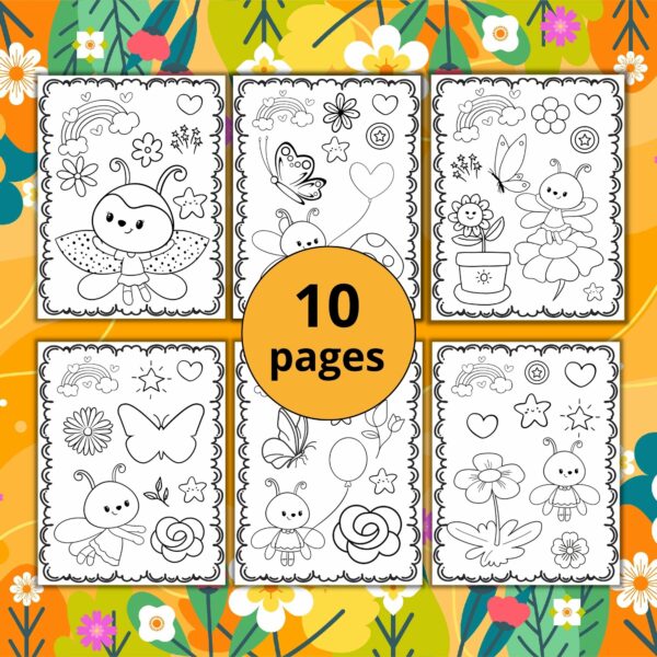 Spring Coloring Pages, Outdoor activities coloring pages, Spring ...