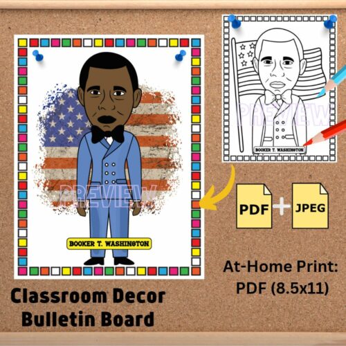 Booker T. Washington Activities-Black History Month Bulletin Board ...