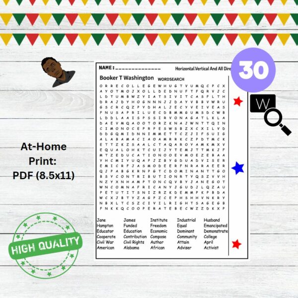 Booker T. Washington Activities-Black History Month Bulletin Board ...