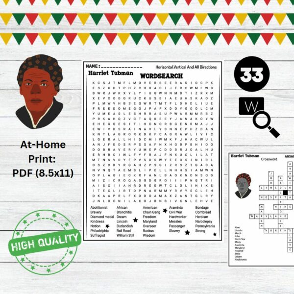 Harriet Tubman Activities-Women’s History Month Bulletin Board Colored ...